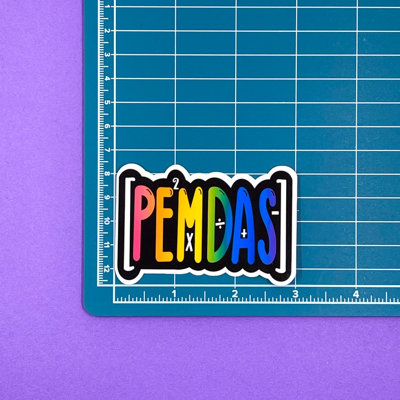 PEMDAS Sticker Math Teacher Math Humor Colorful Decal | Etsy