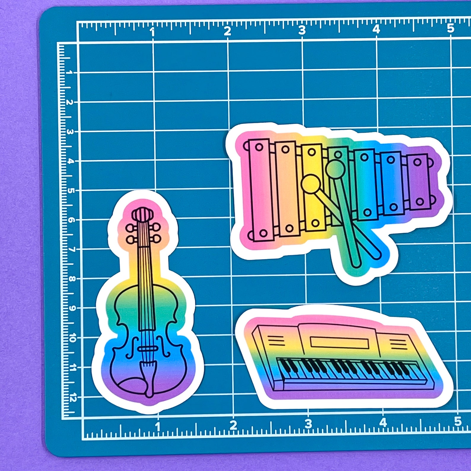 Choice of Colorful Musical Instrument Sticker Flute Clarinet | Etsy
