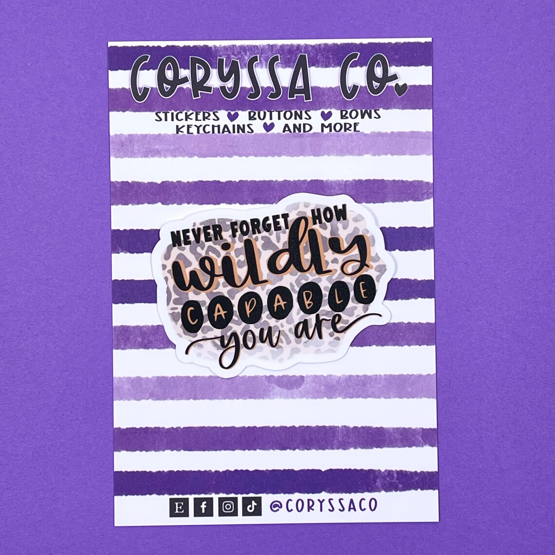 Leopard Never Forget How Wildly Capable You Are Sticker - Etsy