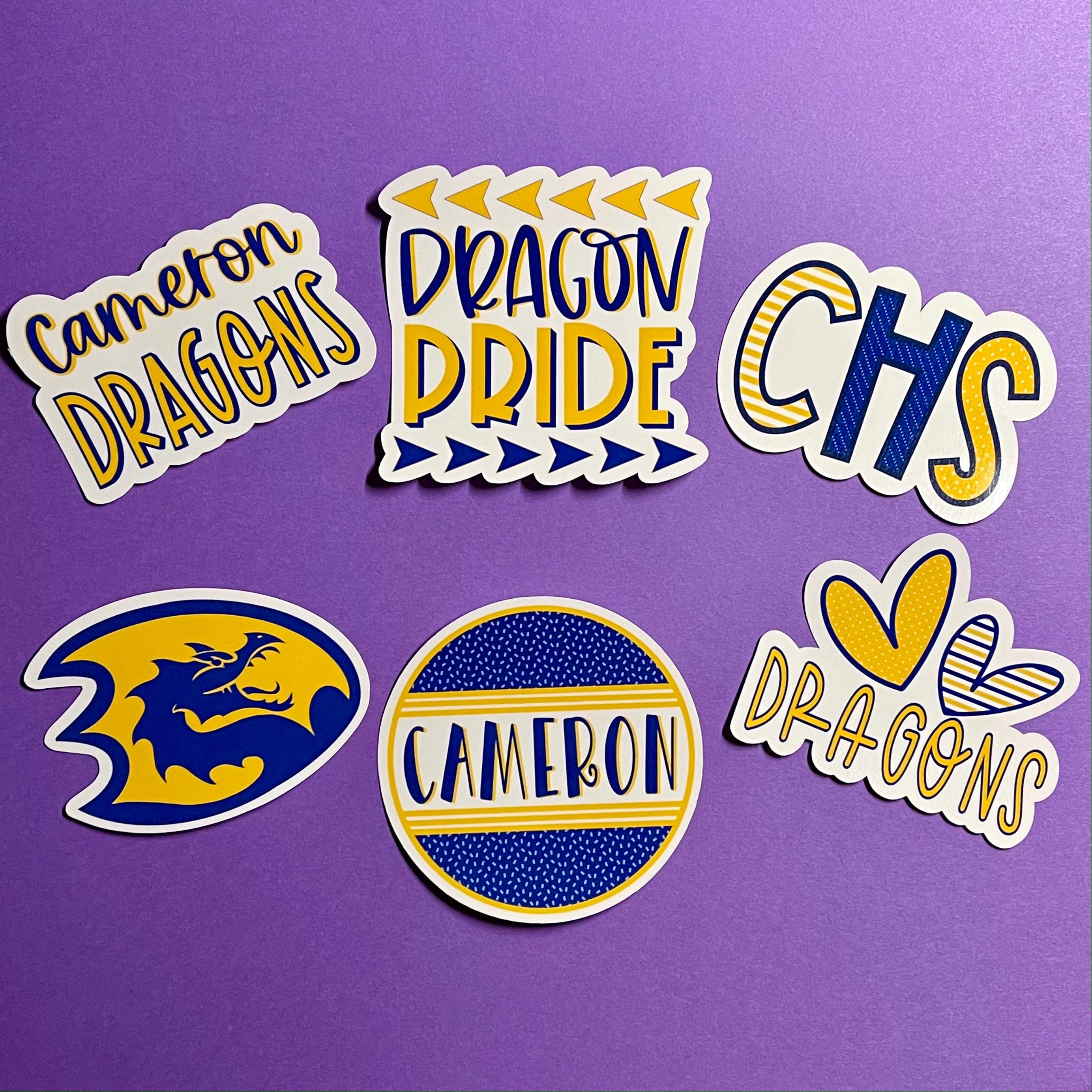 CUSTOM School Spirit Sticker Pack of 6 | Your School, Your Mascot, Your ...