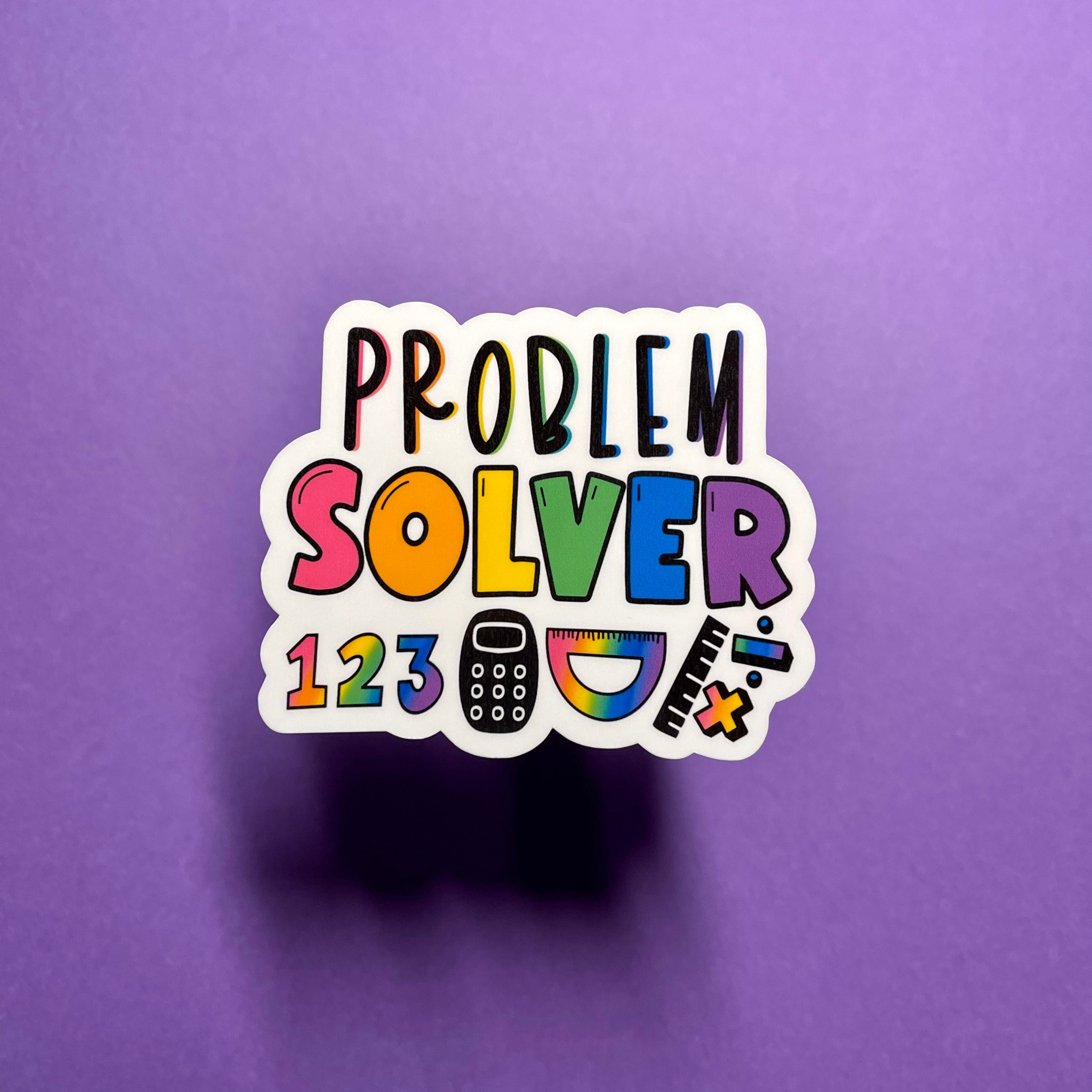 Problem Solver Math Teacher Sticker Colorful Decal | Etsy Problem Solver Math Teacher Sticker Colorful Decal | Etsy