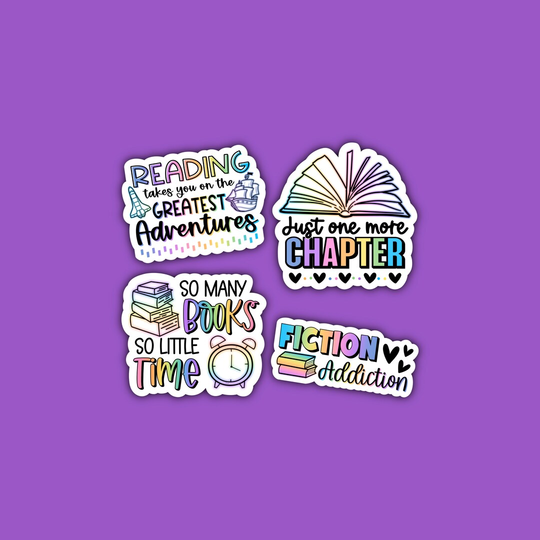 MINI Reading Sticker Pack 2 1 Stickers Reading Stickers Book Lover ...