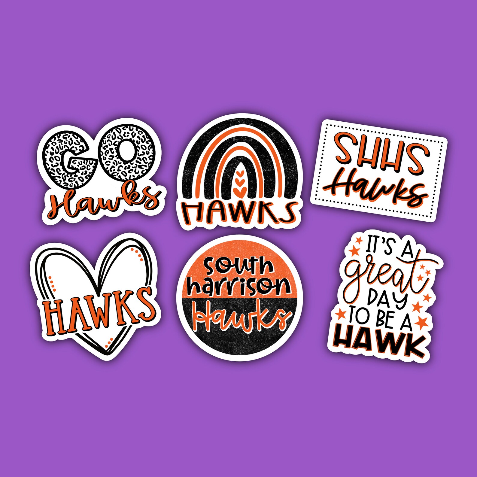 CUSTOM School Spirit Sticker Pack #2 | 6 Stickers | Your School, Your ...