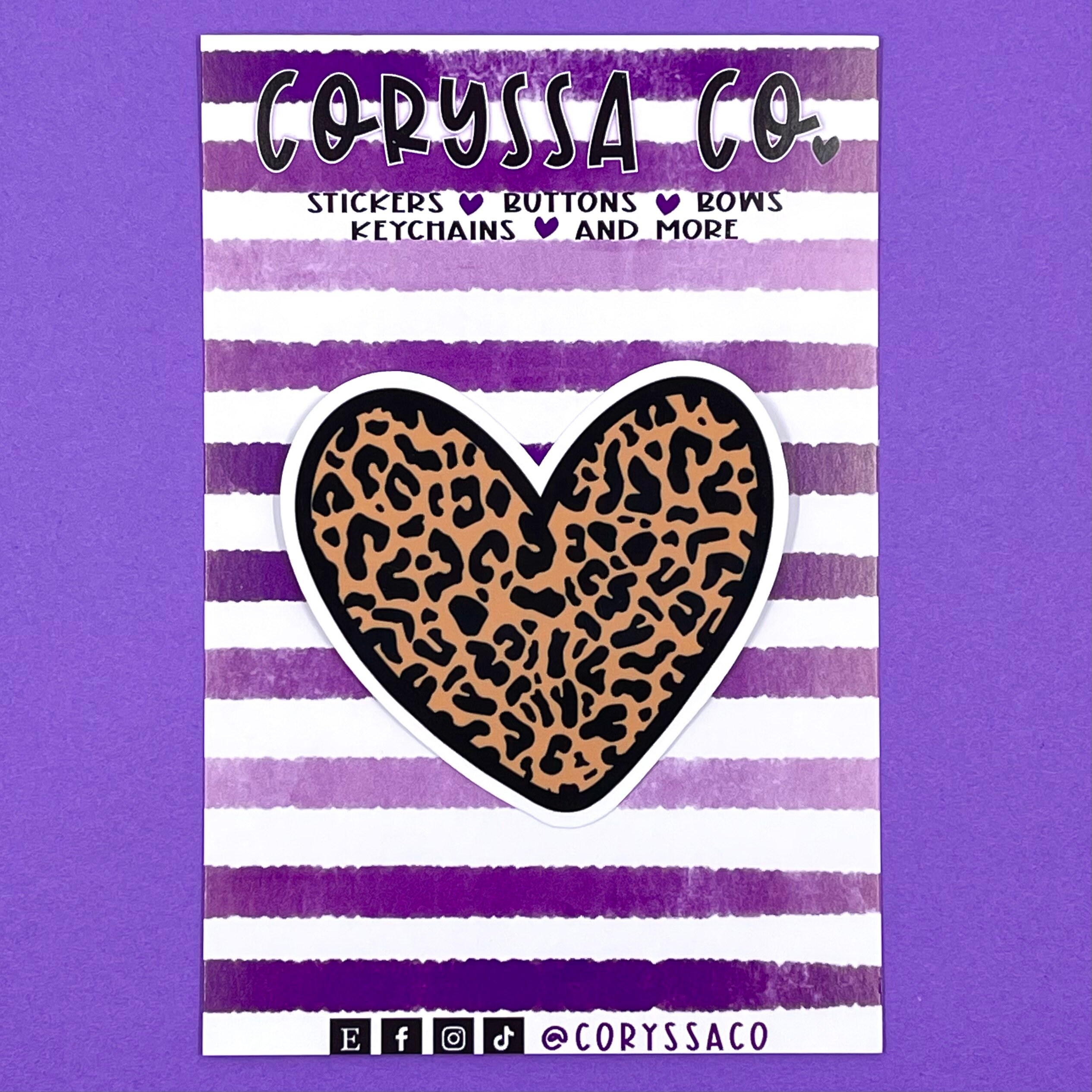 Pegatina de corazón de leopardo / Animal Print / Corazón de - Etsy España