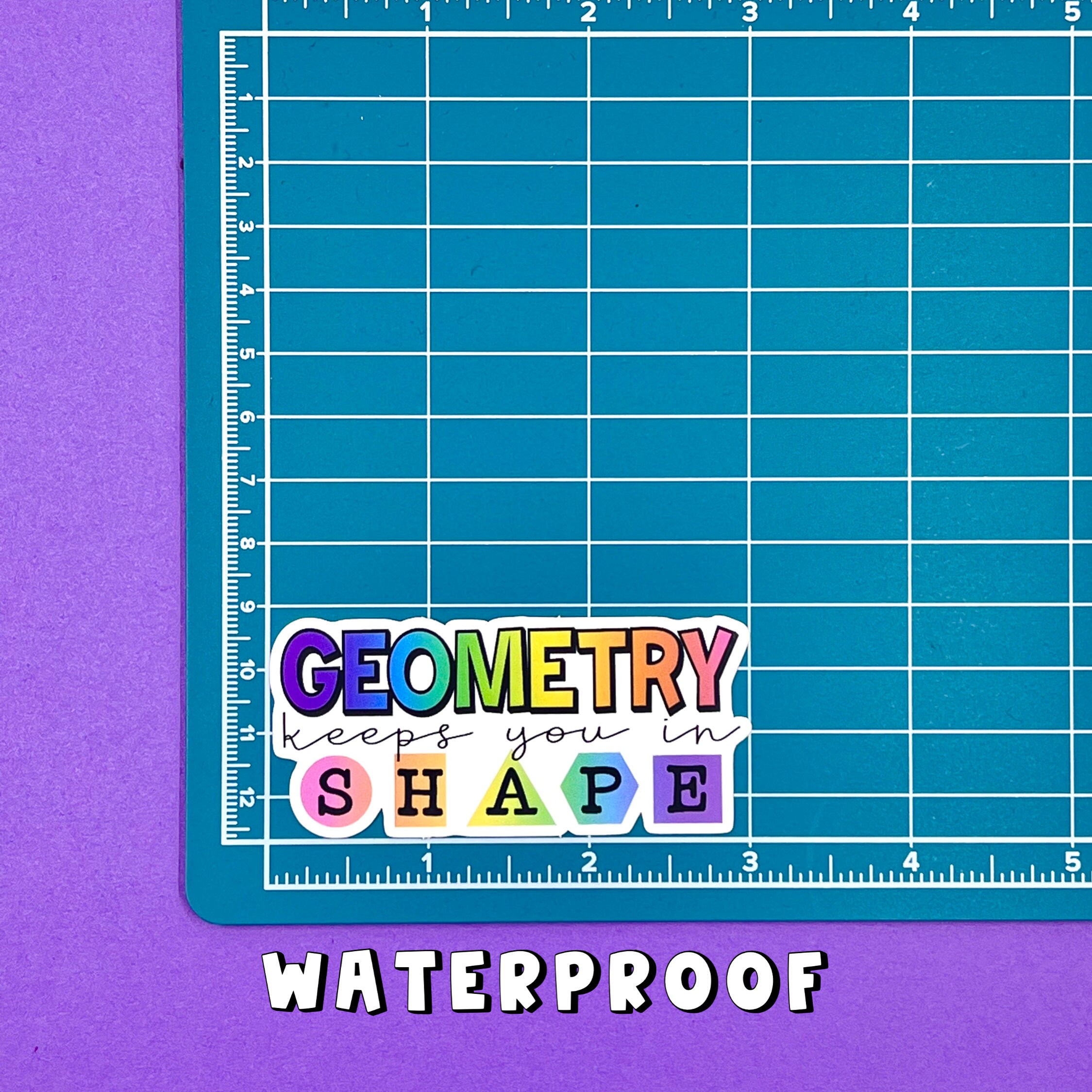Geometry Keeps You in Shape Sticker | Circle Triangle Square Shapes ...