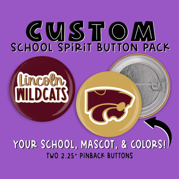 School Buttons - Etsy