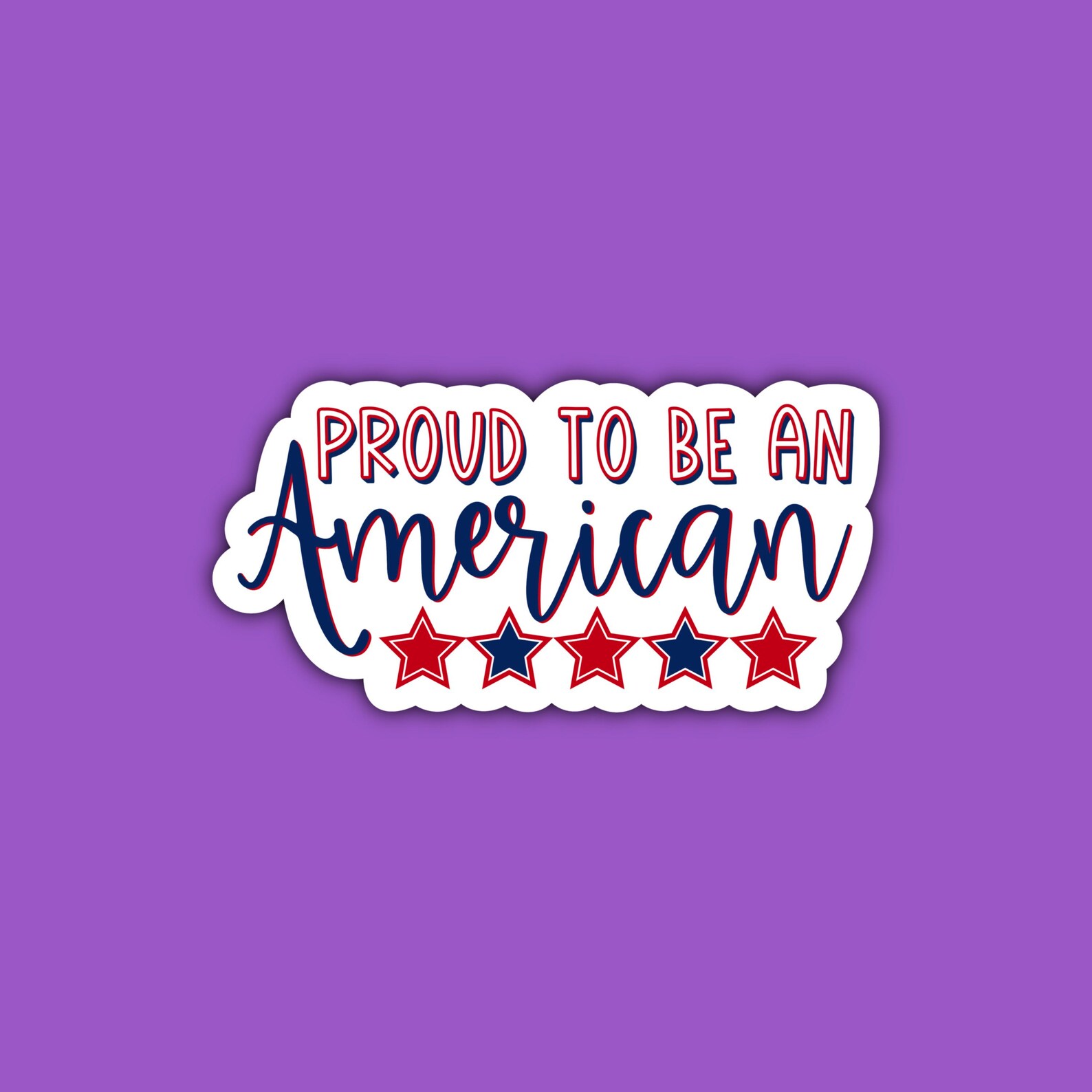 Proud to Be an American Sticker USA Stars United States - Etsy