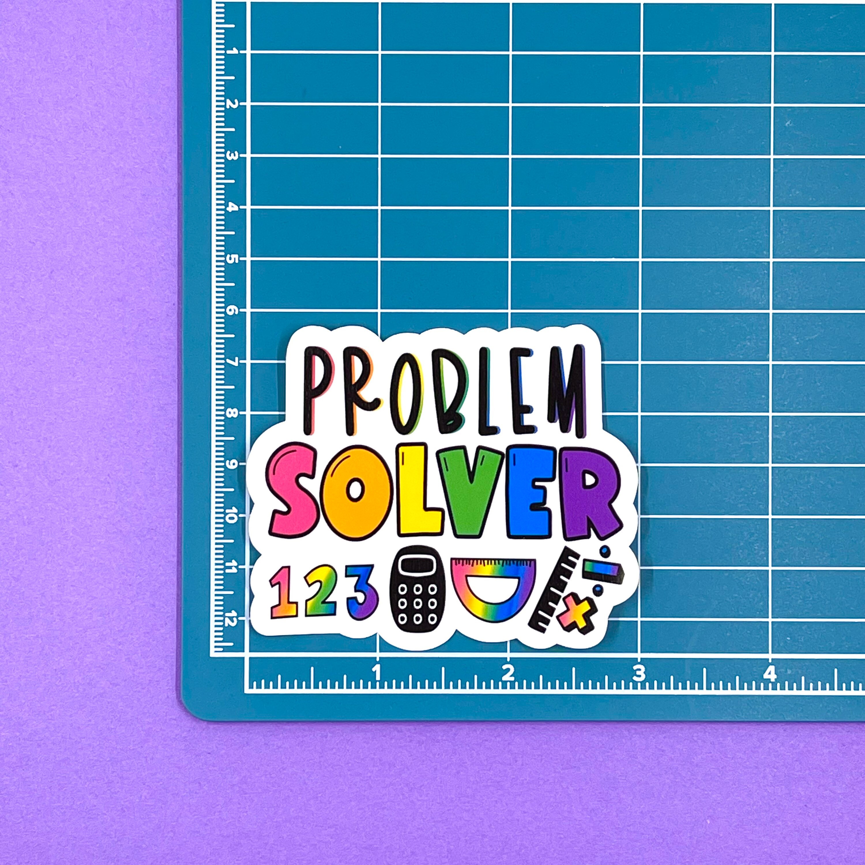 Problem Solver Math Teacher Sticker Colorful Decal - Etsy