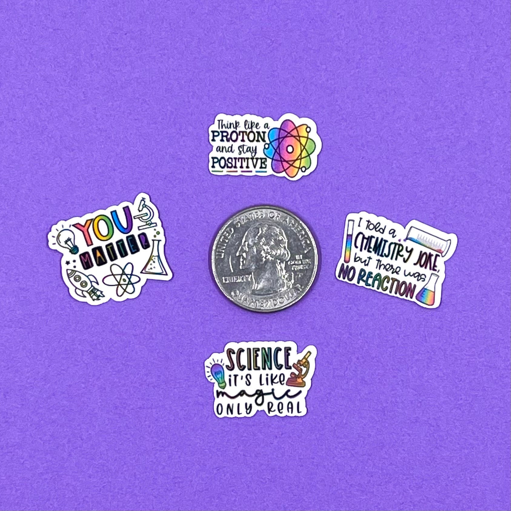 MINI Science Teacher Sticker Pack 1 Stickers - Etsy