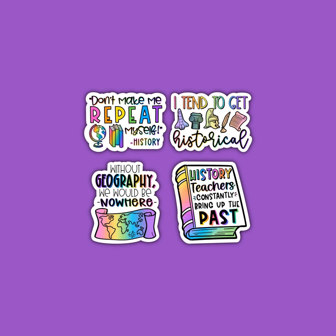 MINI Social Studies Teacher Sticker Pack | 1" Stickers | Colorful ...
