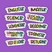 Choice of School Subject Stickers Course Labels School Subject Label ...