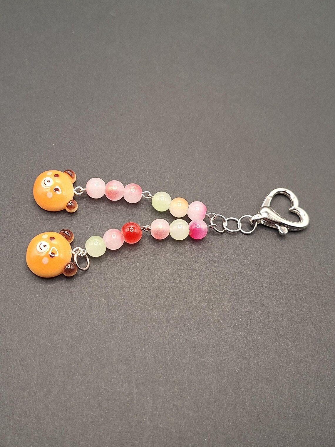 Beaded Bear Keychain, Colorful Charm - Etsy