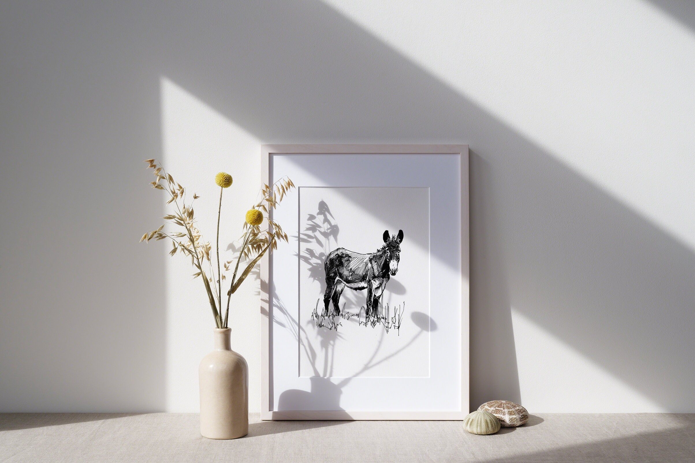 Mule | Animal Drawing Wall Art | Art of Zoo | Animal Art Print ...