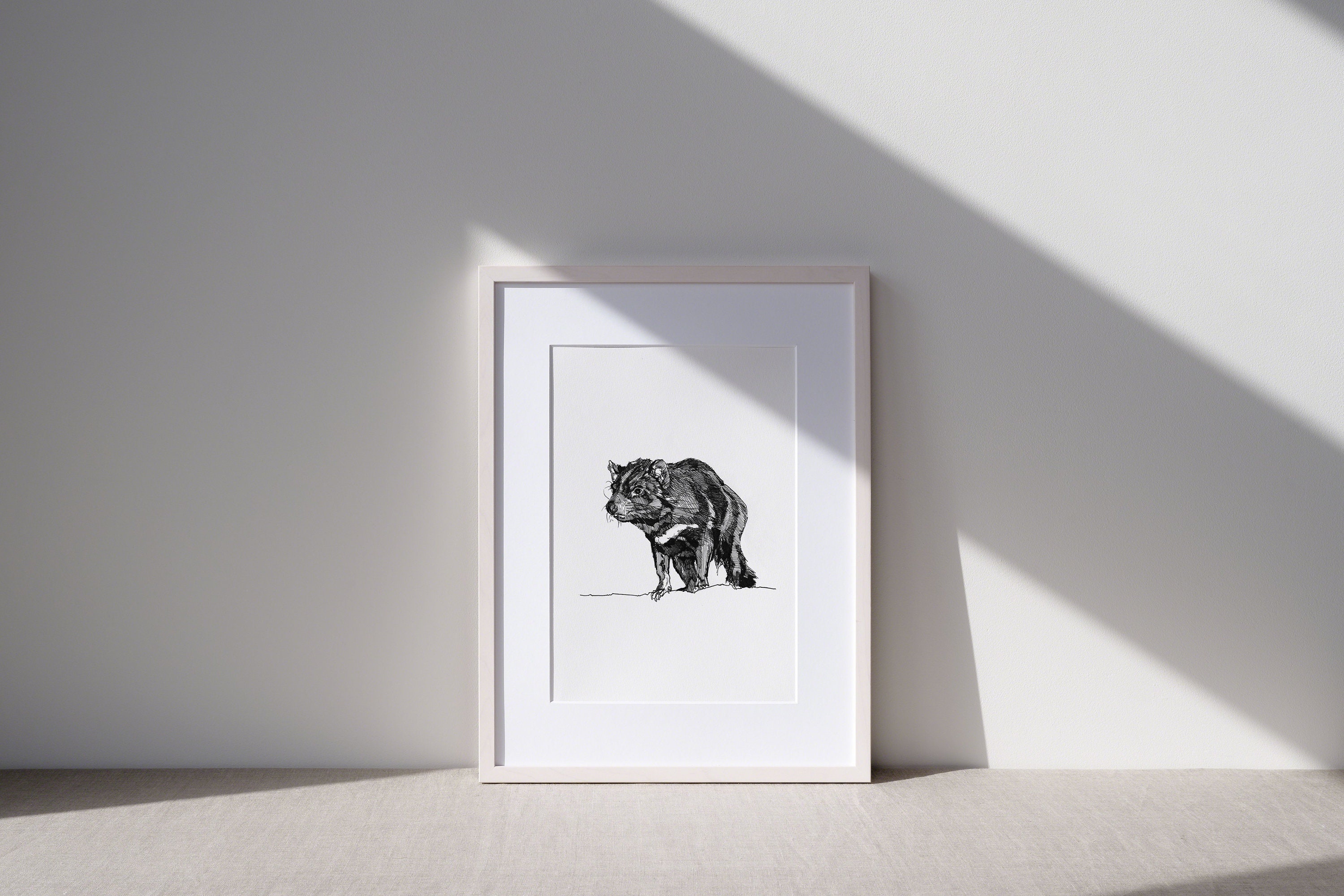 Tasmanian Devil | Animal Drawing Wall Art | Art of Zoo | Animal Art ...