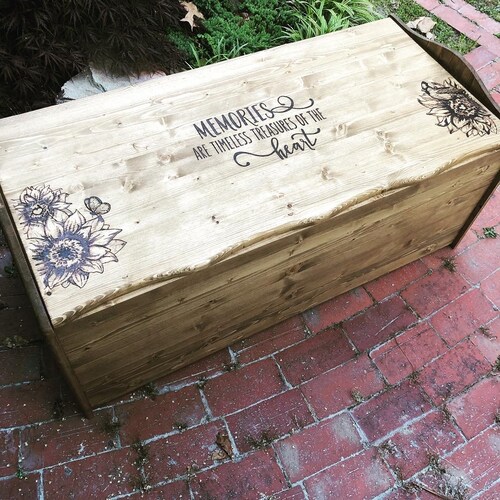 Sunflower Toy Box Toy Chest Storage Hope Chest - Etsy