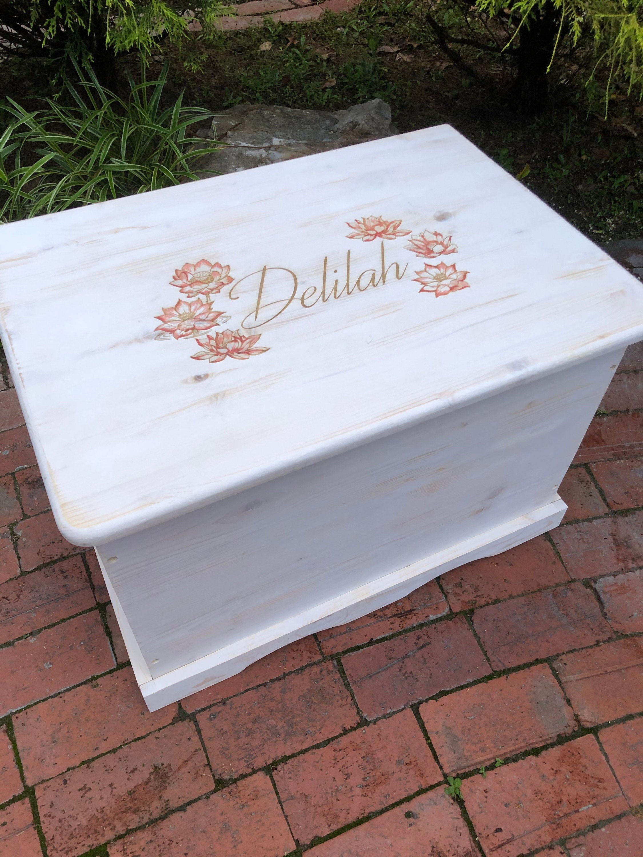 Lovely Lotus Chest - Hope Chest - Toy Box - Etsy