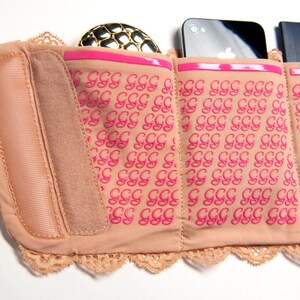 Blue Girlygogarter Adjustable, Lace Pocketed Garter, Pockets Stash ...