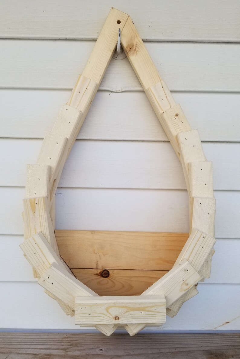 Rustic Hanging Wooden Wall Planter - Etsy