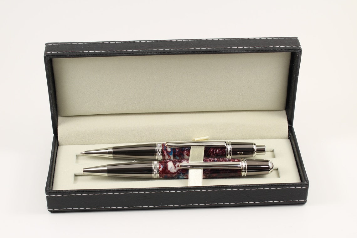 Custom Pen and Pencil Set / Unique Gift / Wall Street II / Acrylic ...