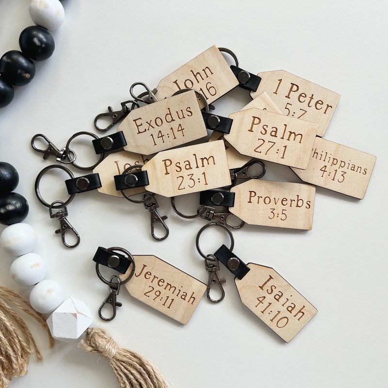 Bible Verse Keychain - Etsy
