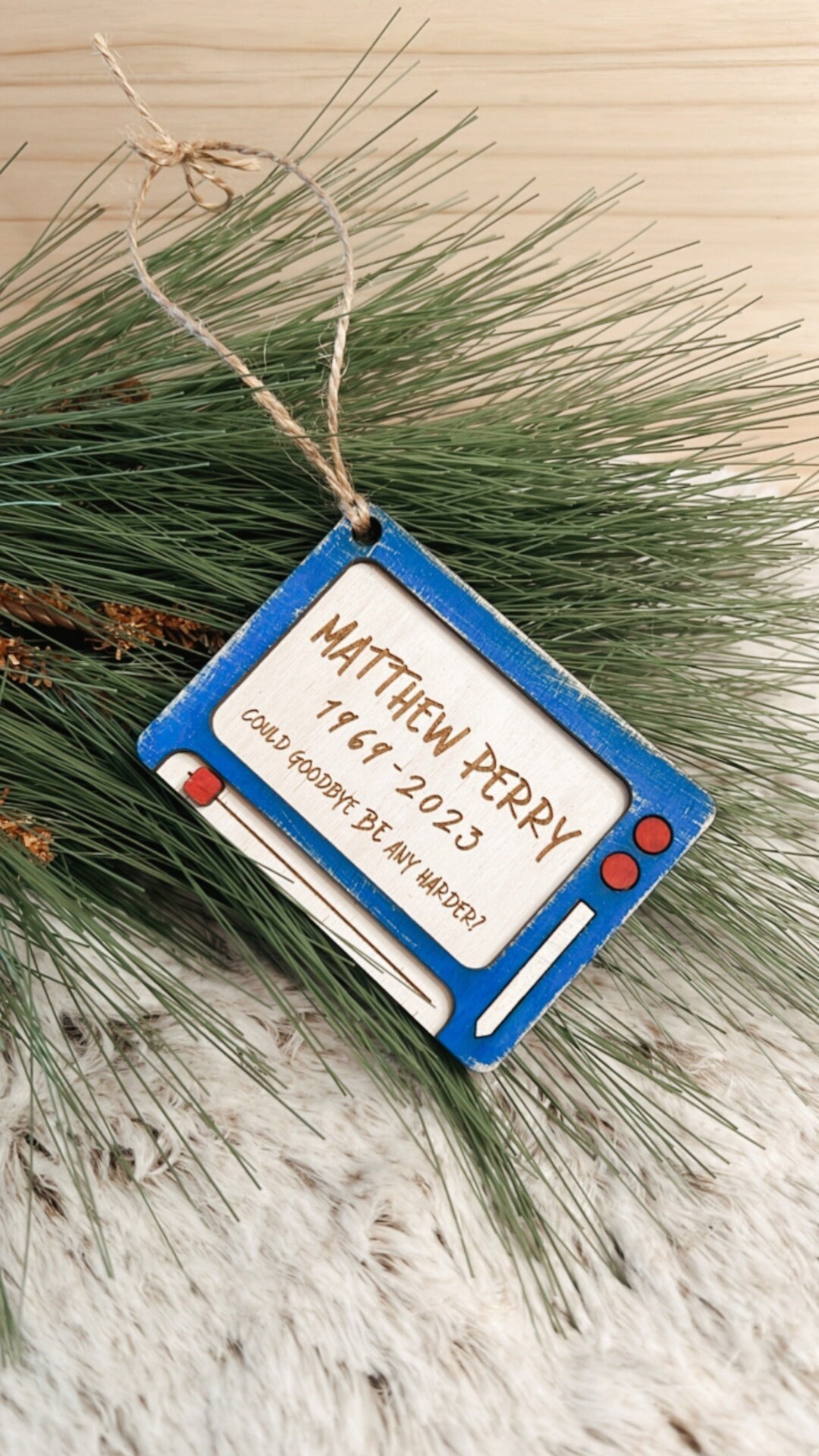 Matthew Perry Memorial Ornament Chandler Bing Ornament - Etsy