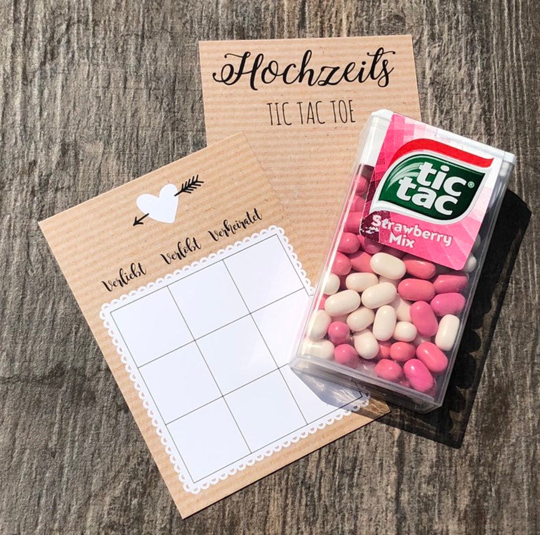 Wedding Tic Tac Toe Pastime for Wedding Guests, Wedding Gift - Etsy