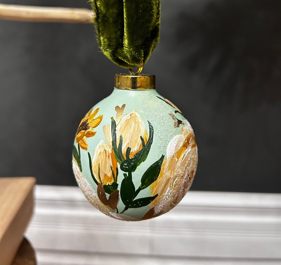Hand Painted Ceramic Ball Christmas Ornaments. - Etsy