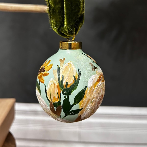 Ceramic Ball Ornament Hand Painted - Etsy