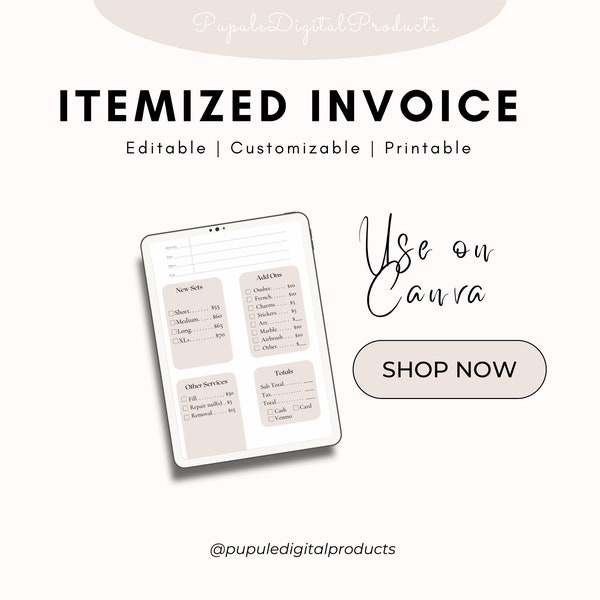 Nail Tech Receipts - Etsy