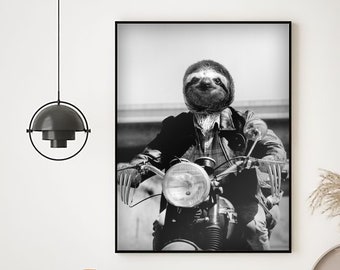 Mugshot Sloth Print / Home Decor / Wall Art / Poster / Gift / Birthday ...