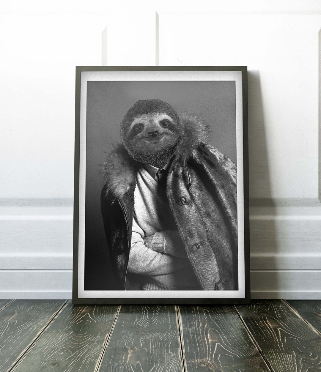 Handsome Sloth Acting as a Model - Print / Home Decor / Wall Art ...
