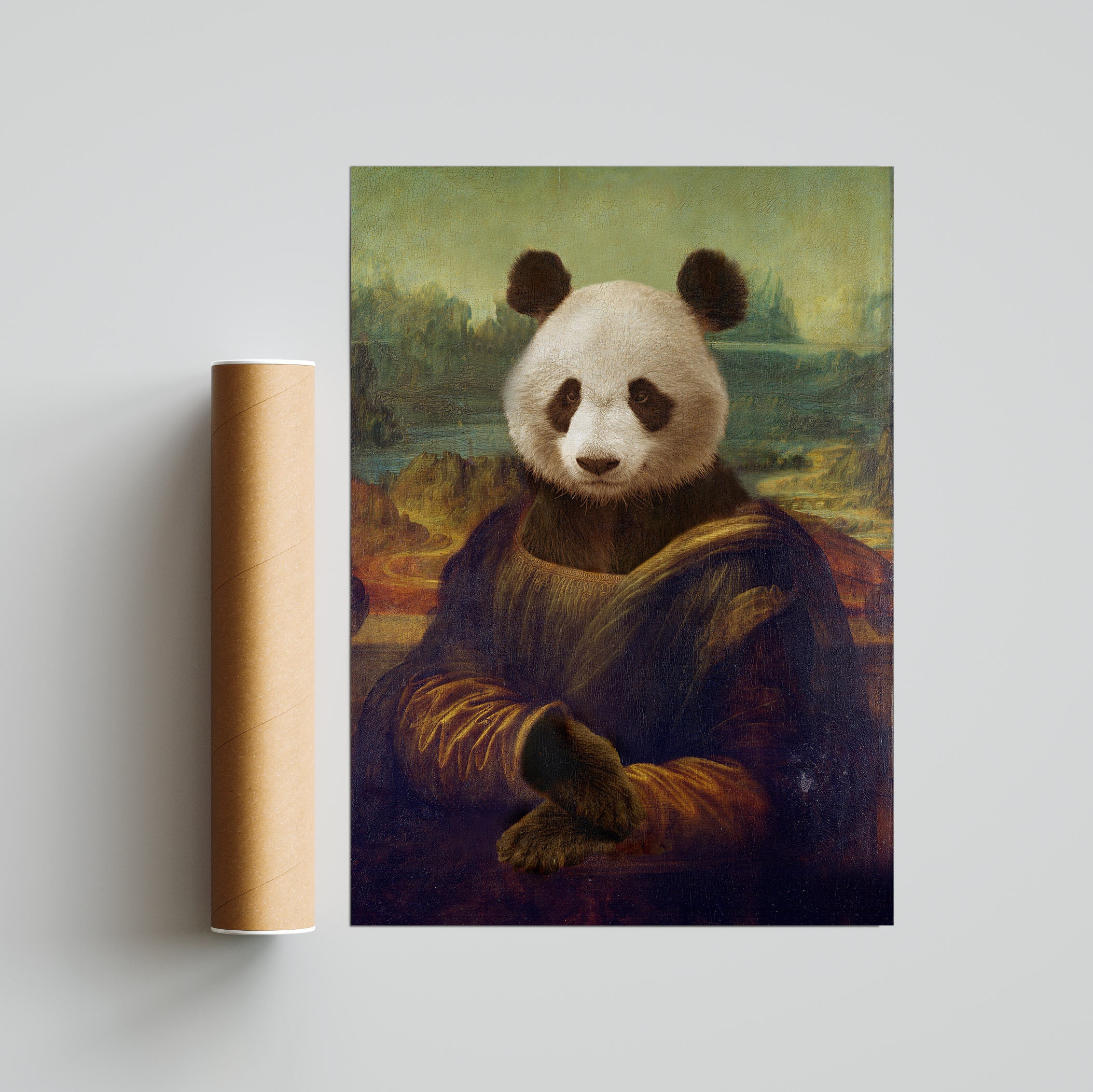 Mona Lisa Panda Print / Home Decor / Wall Art / Poster / Gift ...