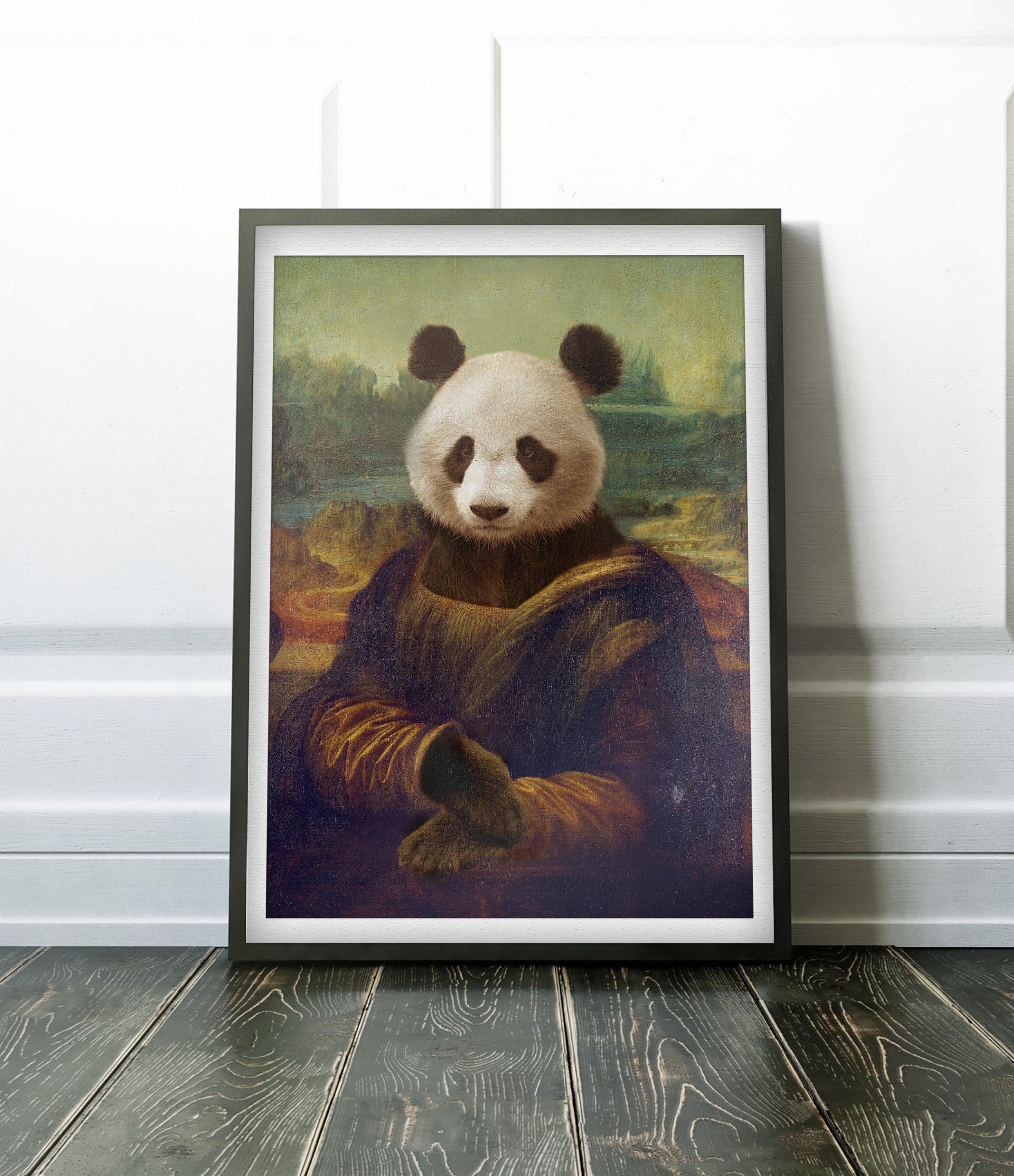 Mona Lisa Panda Print / Home Decor / Wall Art / Poster / Gift ...