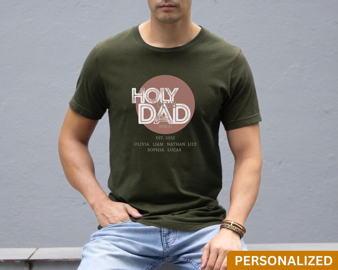 Personalized Dad Shirt, Christian Gift for Daddy With Kids Names ...