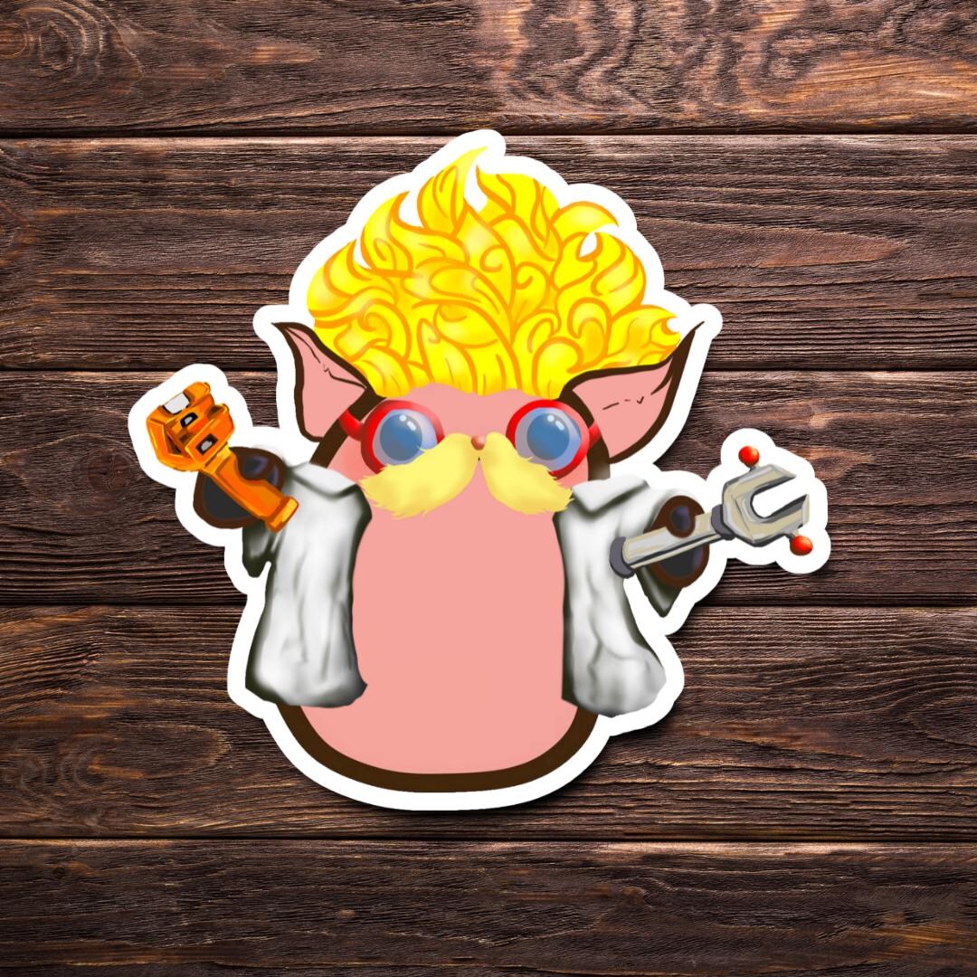 Heimerdinger Kawaii Potato Sticker League of Legends MF Cute Gamerart ...