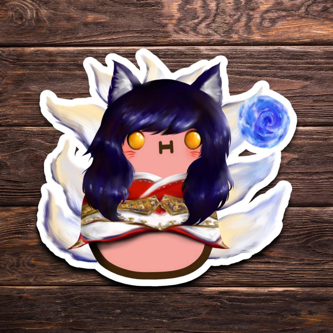 Ahri Kawaii Potato Sticker League of Legends Cute Gamer Art Fun ...