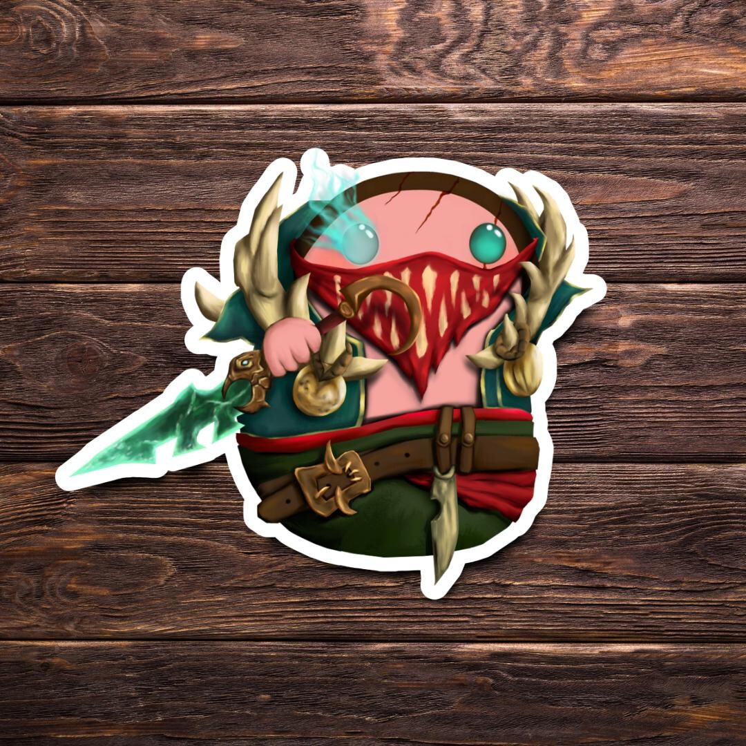 Pyke Kawaii Potato Sticker League of Legends Cute Gamer Lol Art Fun ...