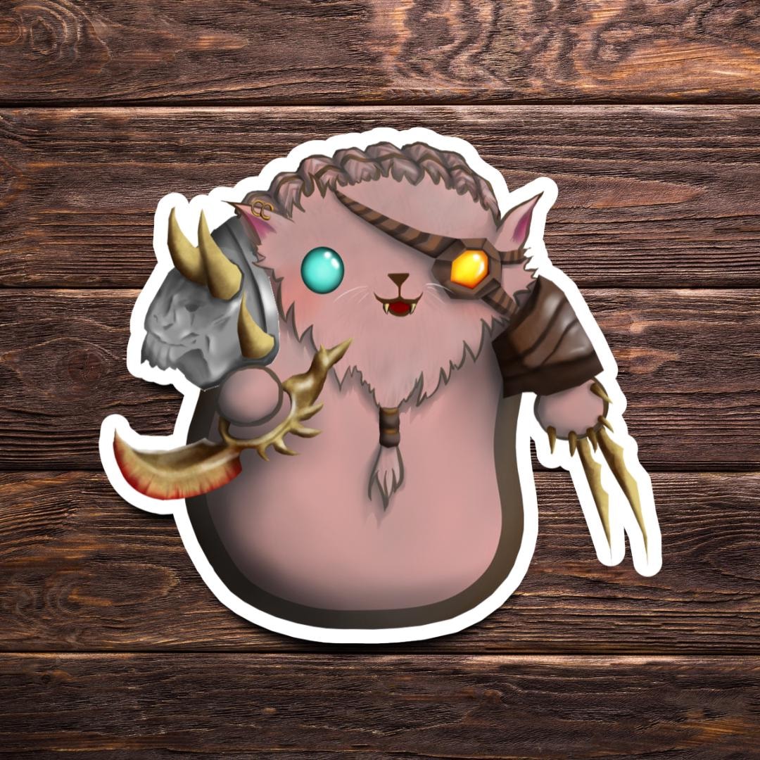 Rengar Kawaii Potato Sticker League of Legends Cute Gamer Lol Art Fun ...