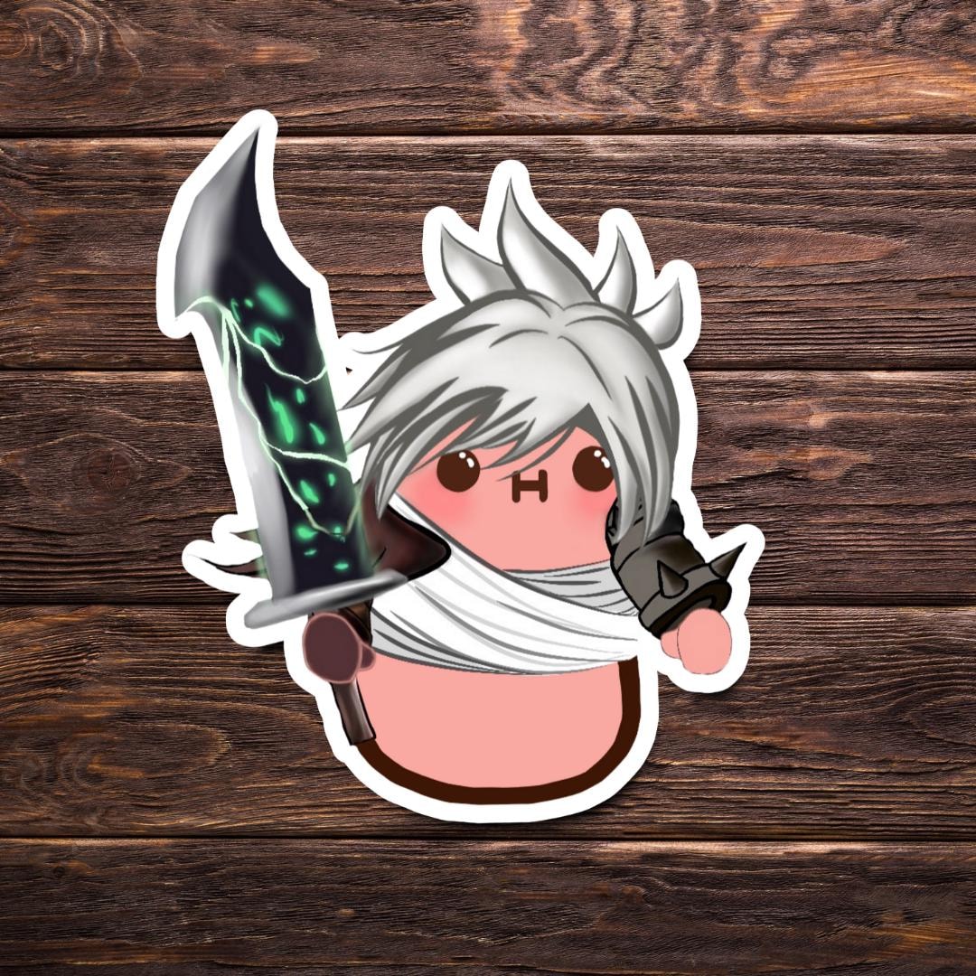 Riven Kawaii Potato Sticker League of Legends Cute Gamer Art Fun ...