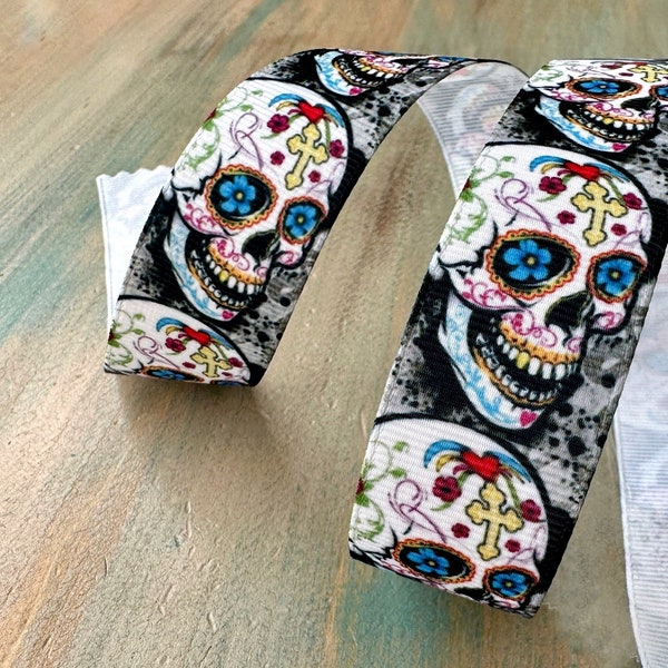 Sugar Skull Ribbon - Etsy