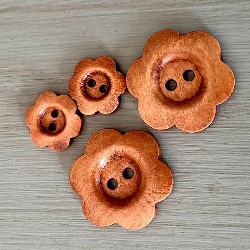 Natural Wood Buttons - Etsy