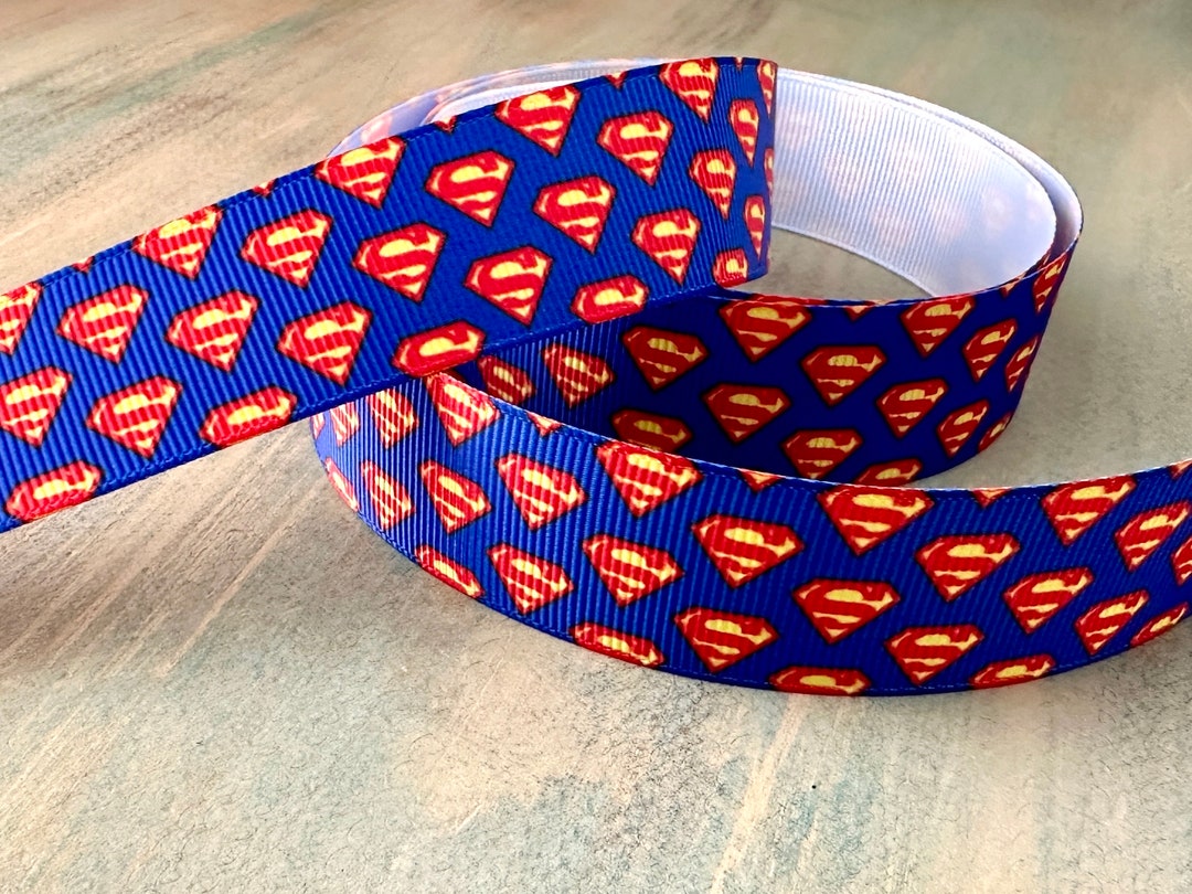 Super Dude Grosgrain Ribbon 16mm 25mm Red Superhero Ribbon Party Decor ...