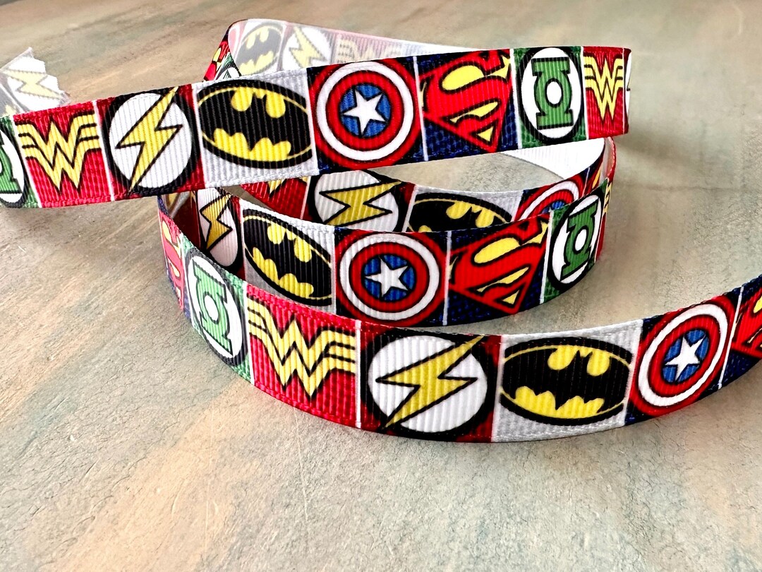 Super Hero Grosgrain Ribbon 10mm 16mm 22mm Superhero Party Ribbon Decor ...