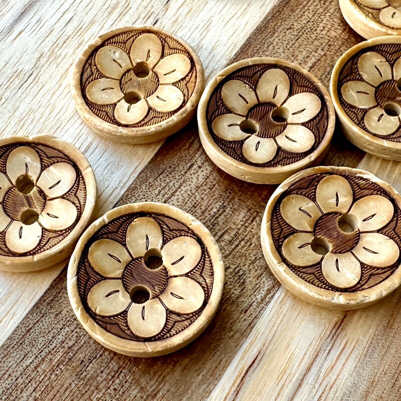 Natural Wood Buttons - Etsy