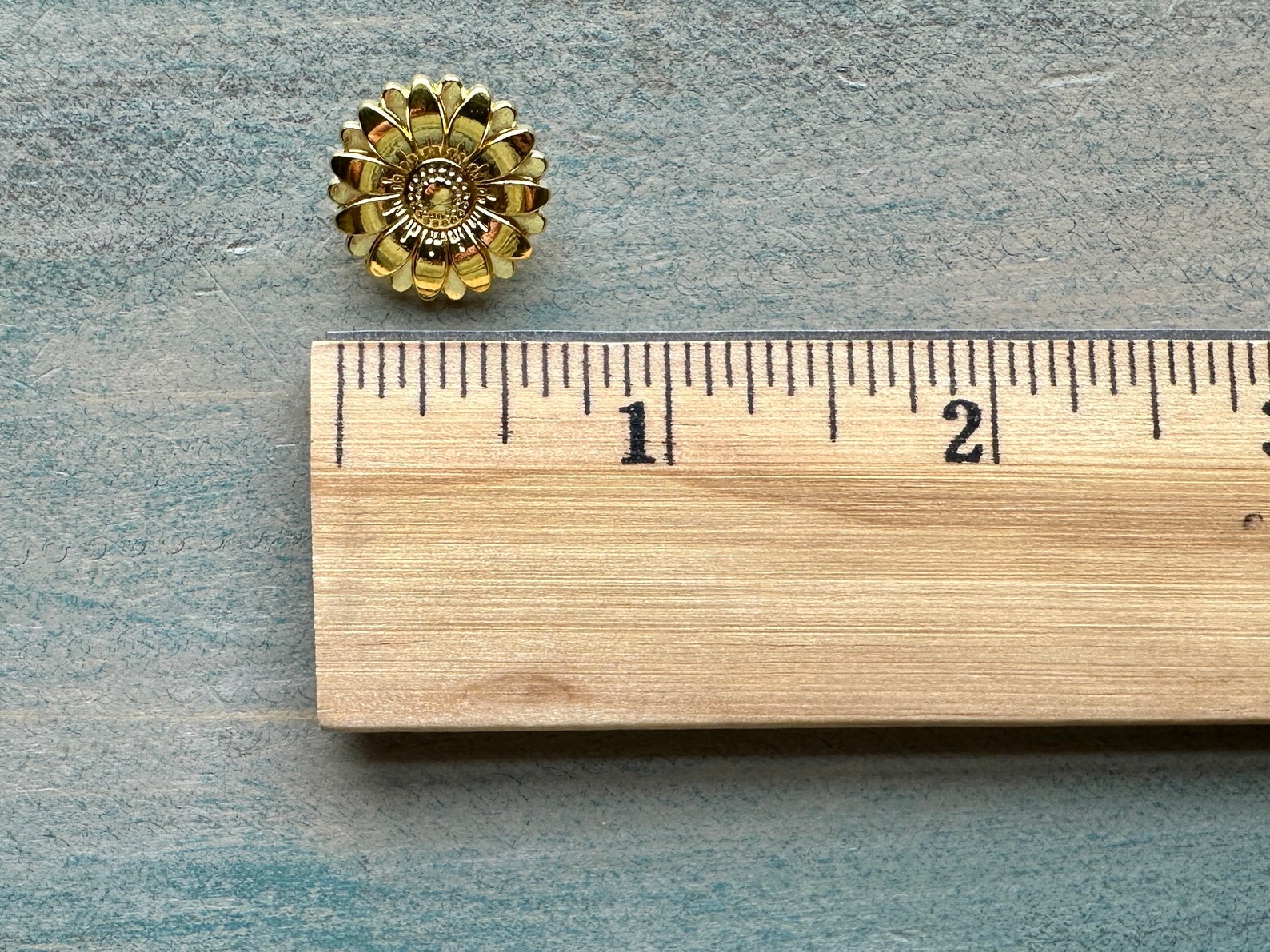 Gold Dahlia Shank Metal Buttons 2 or 6 Piece 17mm Metal Floral Buttons ...