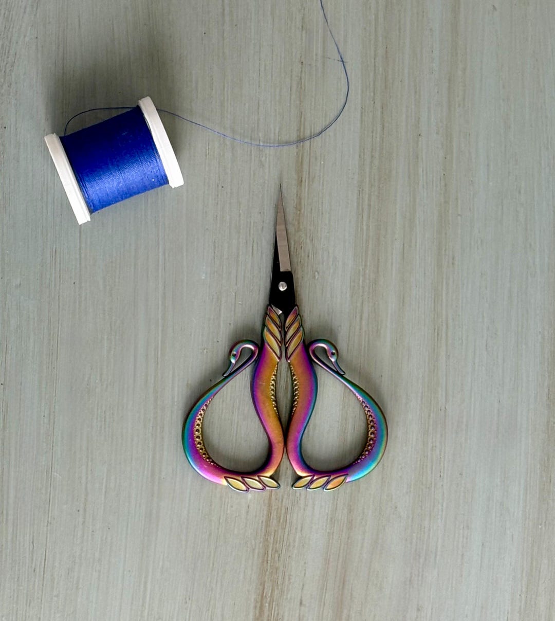 Multicolor Swan Stainless Steel Scissors 4.1 Inch - Etsy