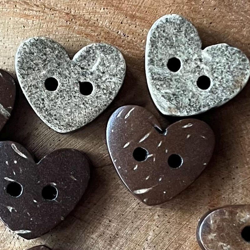 Heart Shaped Buttons - Etsy