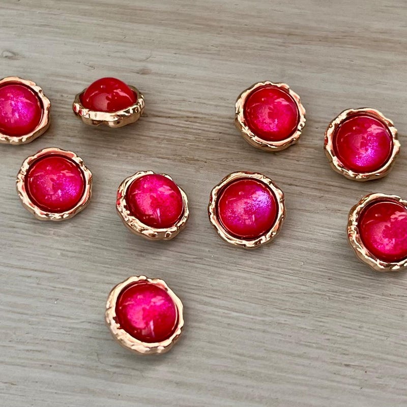 Red Ruby Buttons - Etsy
