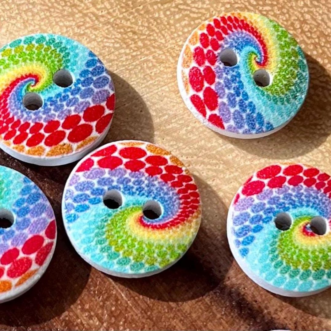 Rainbow Pride Artsy Buttons 15mm 20mm 2 Fasteners (8 Piece Set) - Etsy