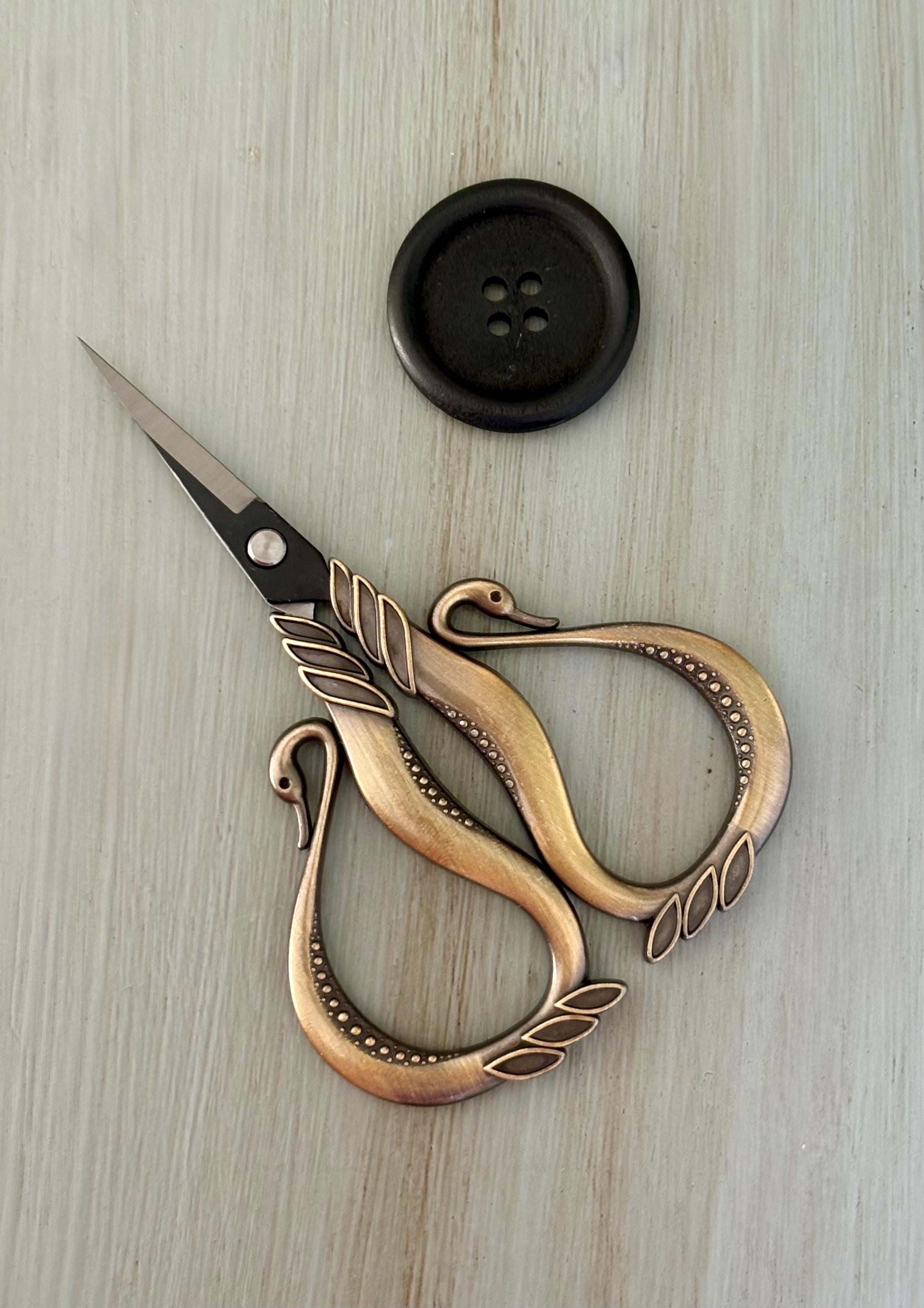 Bronze Swan Scissors 4.1 Inch Stainless Steel Snipper - Etsy